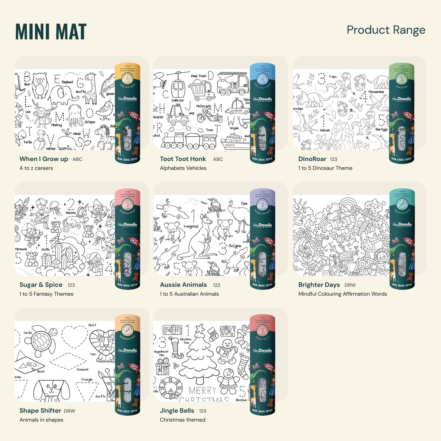 4x MiniMat Bundle Special – HeyDoodle